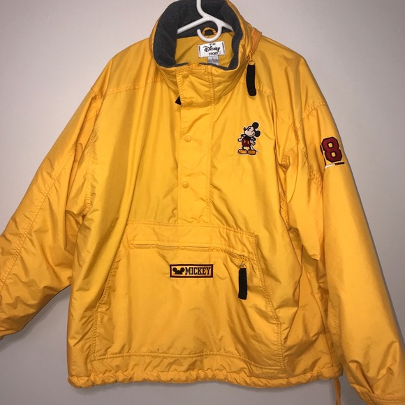 Disney | Jackets & Coats | Vtg Disney Store Mickey Mouse Yellow Anorak ...